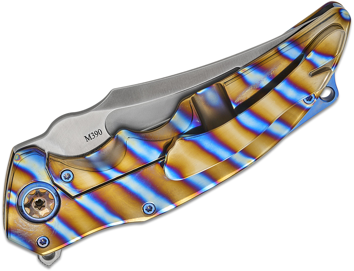 Andre De Villiers Knives Brawler Frame Lock Flipper Knife 3.875" M390 ...