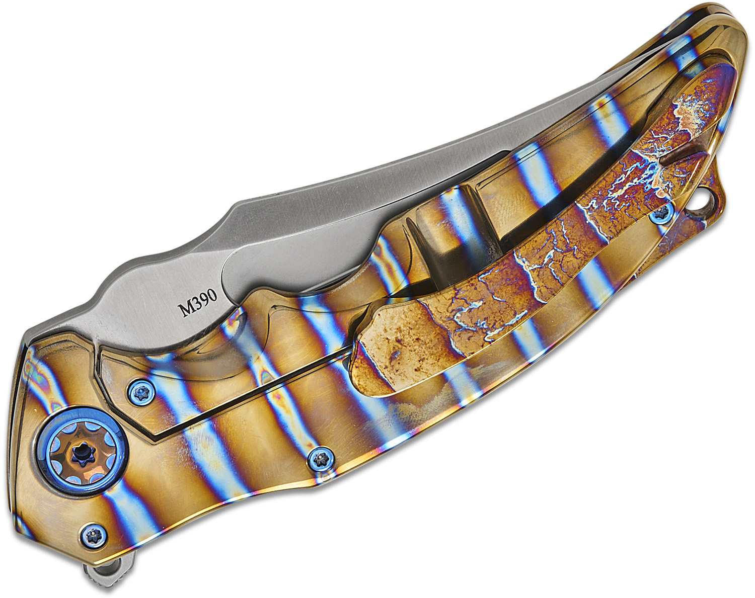 Andre De Villiers Knives Brawler Frame Lock Flipper Knife 3.875" M390 ...