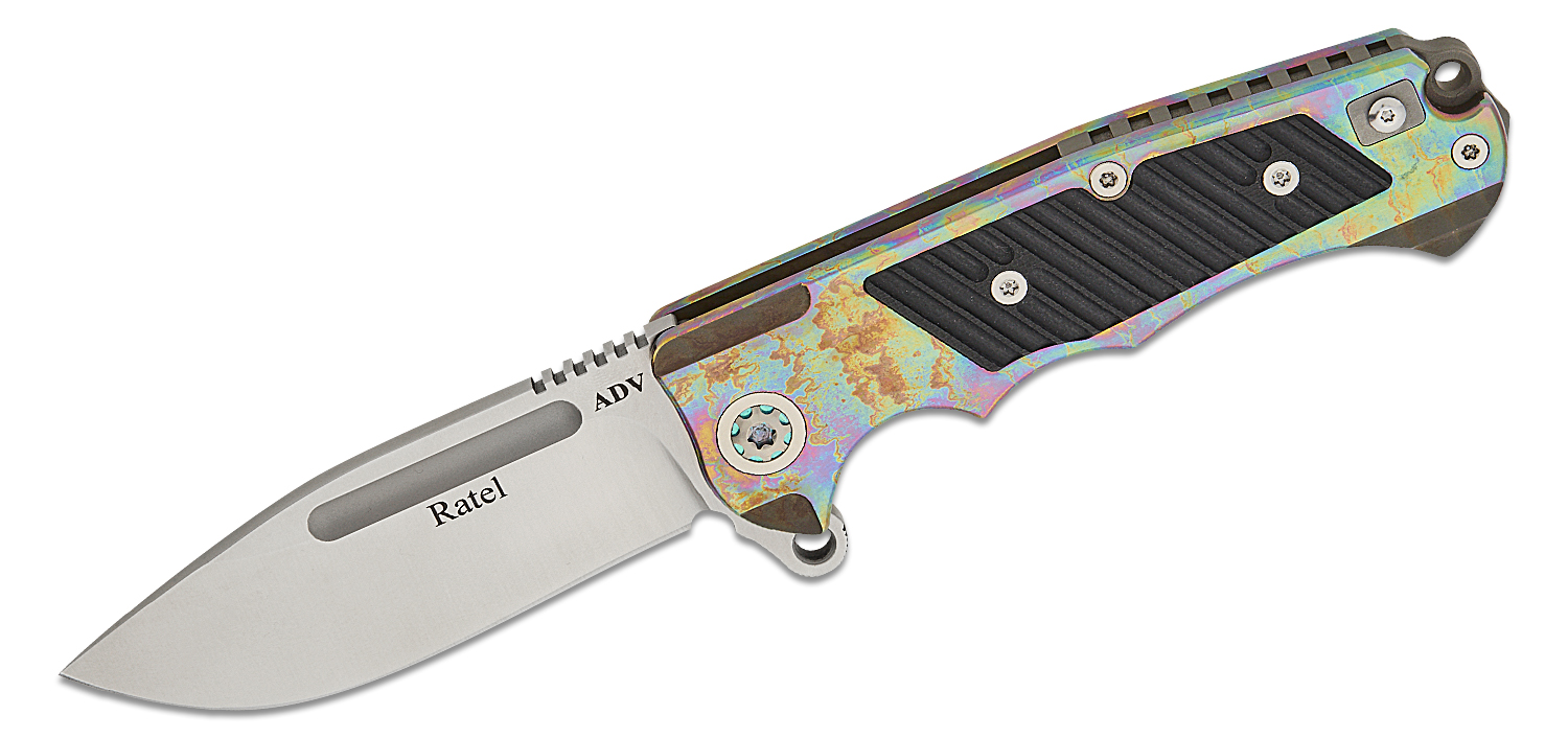 Andre De Villiers Knives Mini Ratel Flipper Knife 3.625" S35VN Satin ...