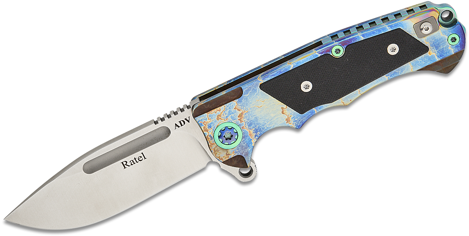 Andre De Villiers Knives Mini Ratel Flipper Knife 3.625" S35VN Satin ...