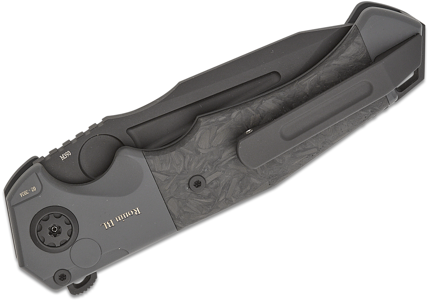Andre De Villiers Knives Ronin Button Lock Flipper Knife 4.05" M390 ...
