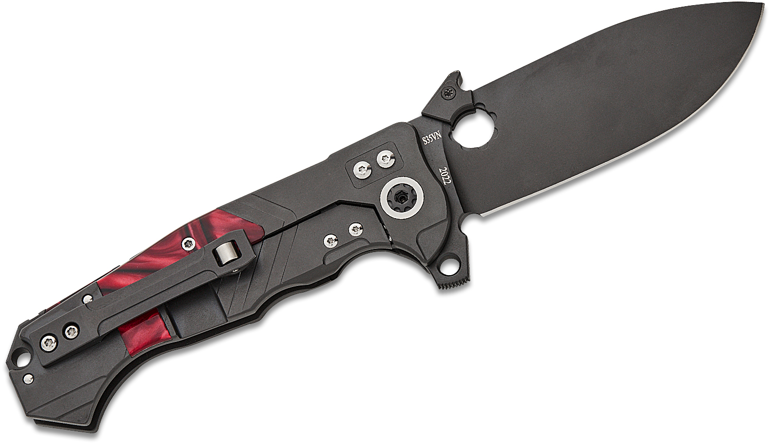 Andre De Villiers Knives Trailboss Flipper Knife 4" S35VN Black ...