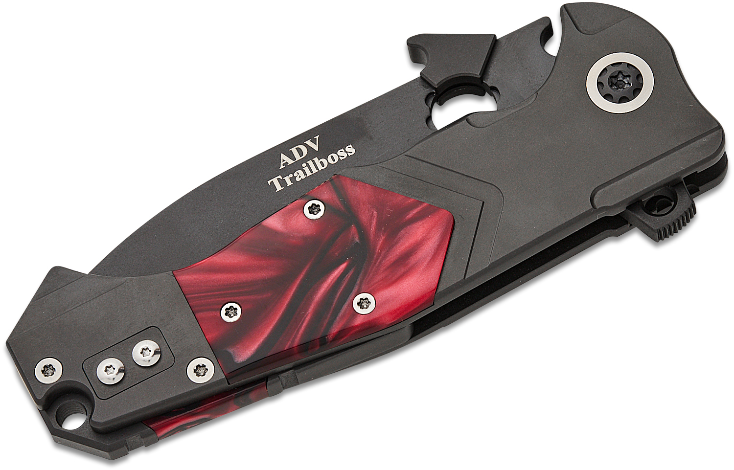 Andre De Villiers Knives Trailboss Flipper Knife 4" S35VN Black ...
