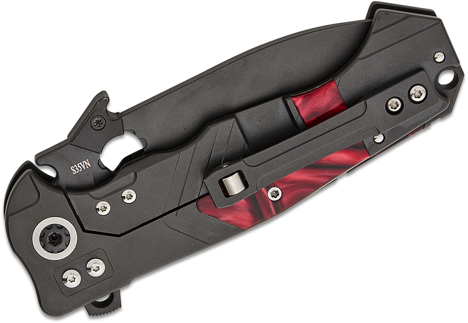 Andre De Villiers Knives Trailboss Flipper Knife 4" S35VN Black ...