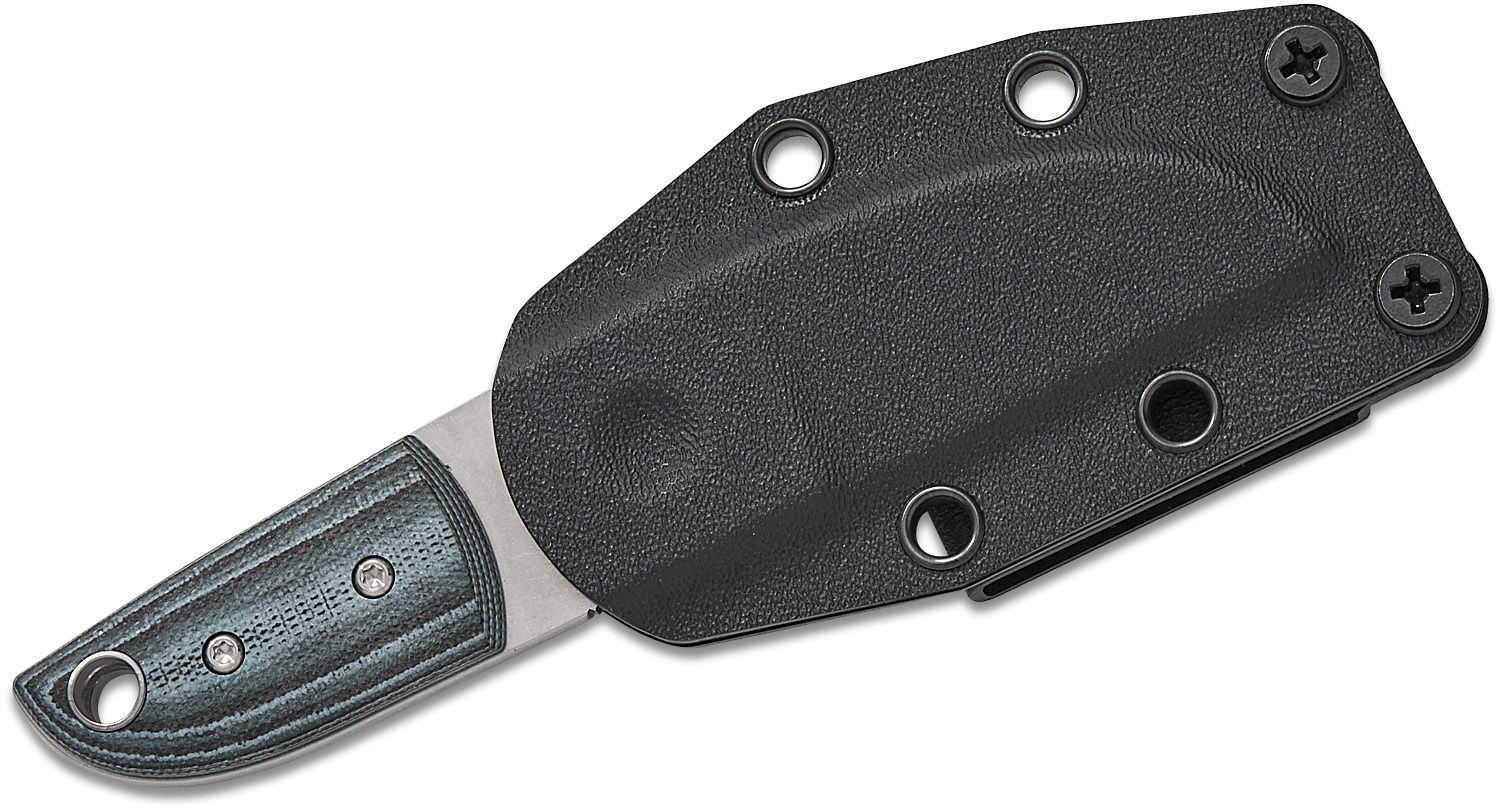 Anso of Denmark Sheepsfoot Fixed Blade Knife 2.125" RWL-34 Stonewashed ...