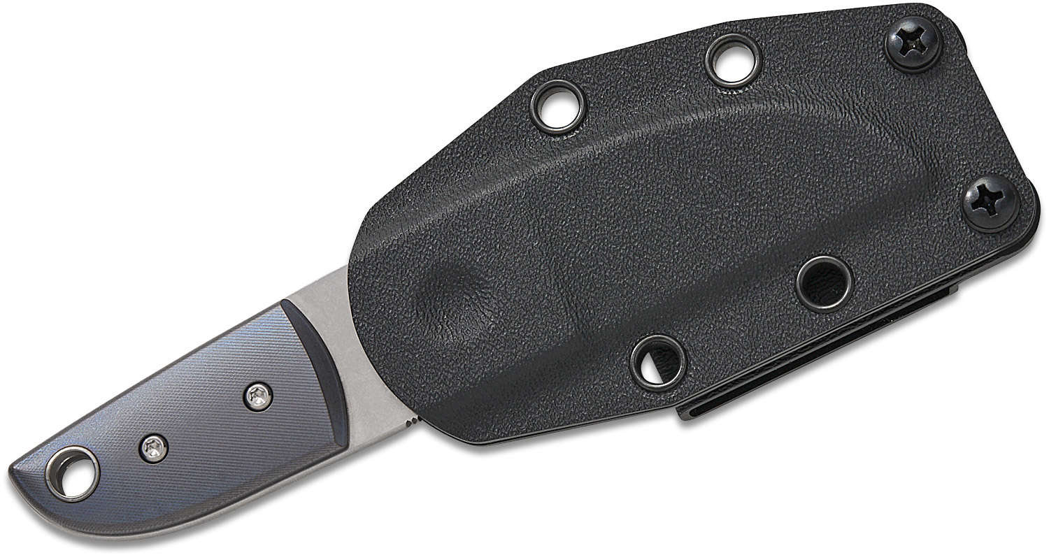 Anso of Denmark Sheepsfoot Fixed Blade Knife 2.125" RWL-34 Stonewashed ...
