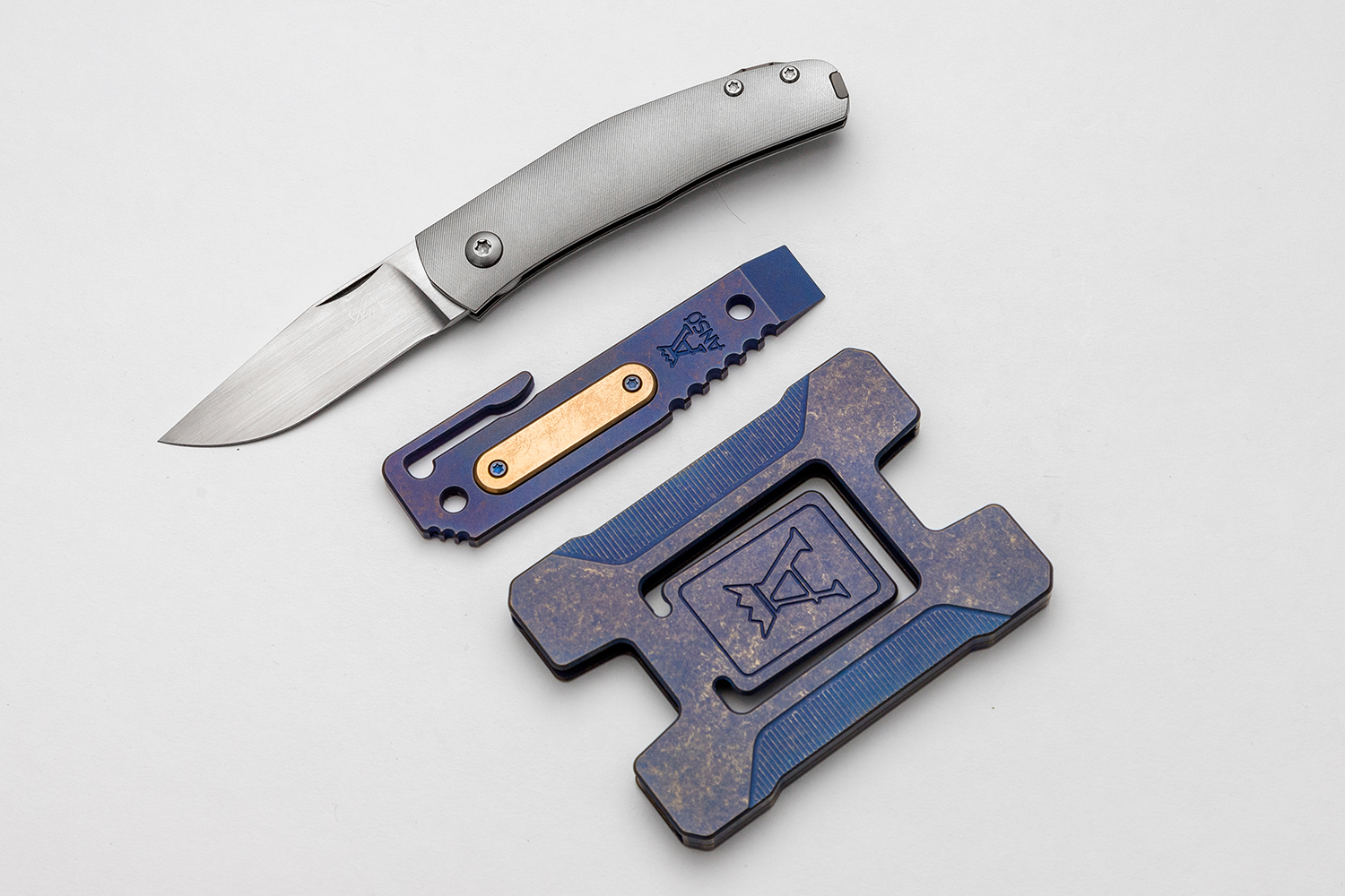 Jens Anso Custom Casino Slipjoint Folding Knife 2.55" RWL-34 Hand ...