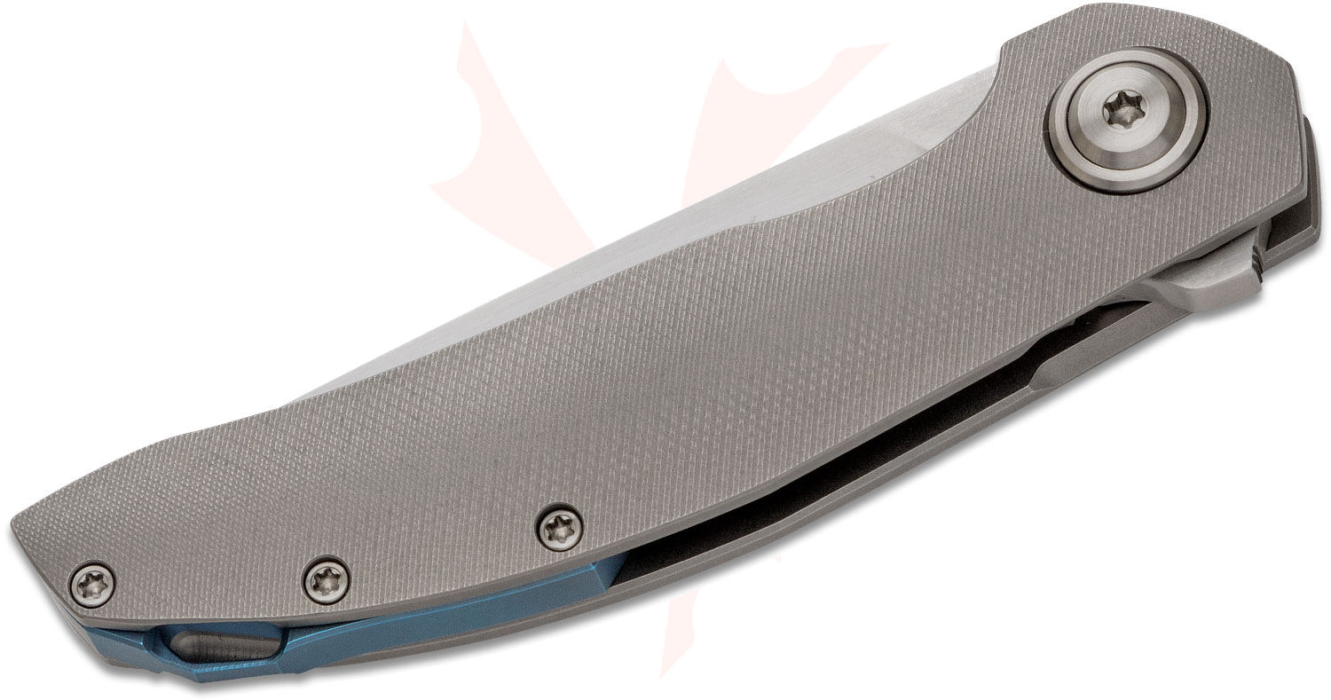 Jens Anso Custom Full Dress Orso Flipper Knife 3" RWL-34 Hand Rubbed ...