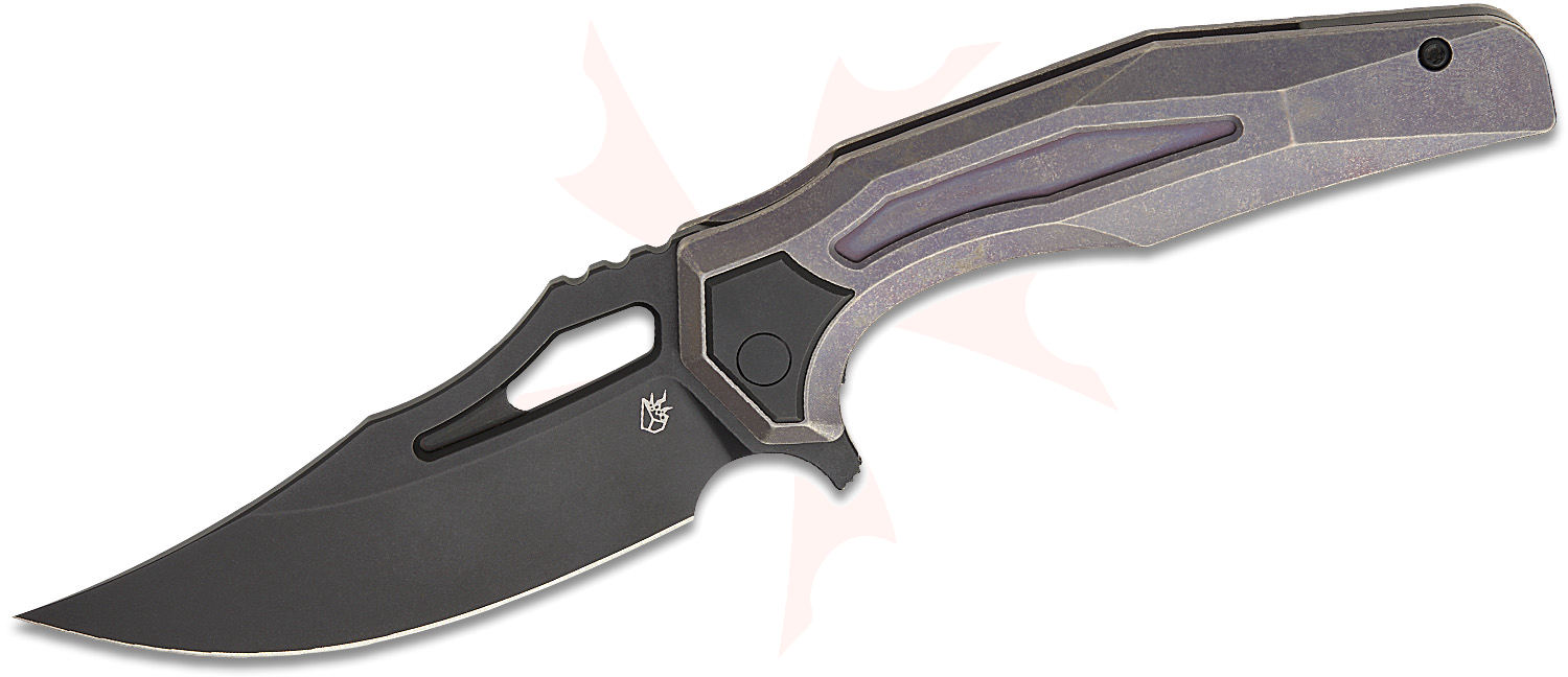Arcane Design The CRYPT One-Off Flipper Knife 3.75" M390 Black PVD ...