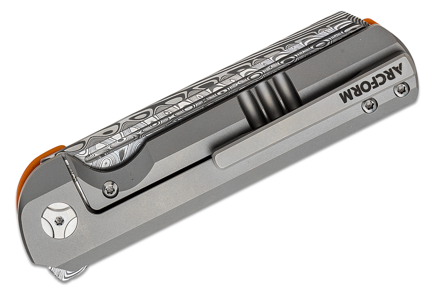 Arcform Knives Geoff Blauvelt Slimfoot Flipper Knife 3.5" Damasteel ...