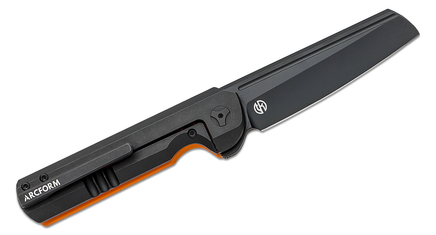 Arcform Knives Geoff Blauvelt Slimfoot Flipper Knife 3.5" M390 Black ...