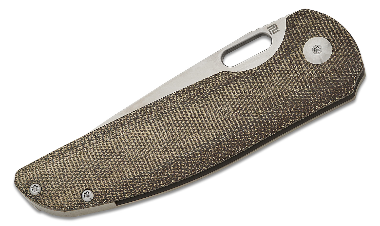 ArtisanCutlery Satyr Frame Lock Folding Knife 3.35" CPM-S90V Sand ...