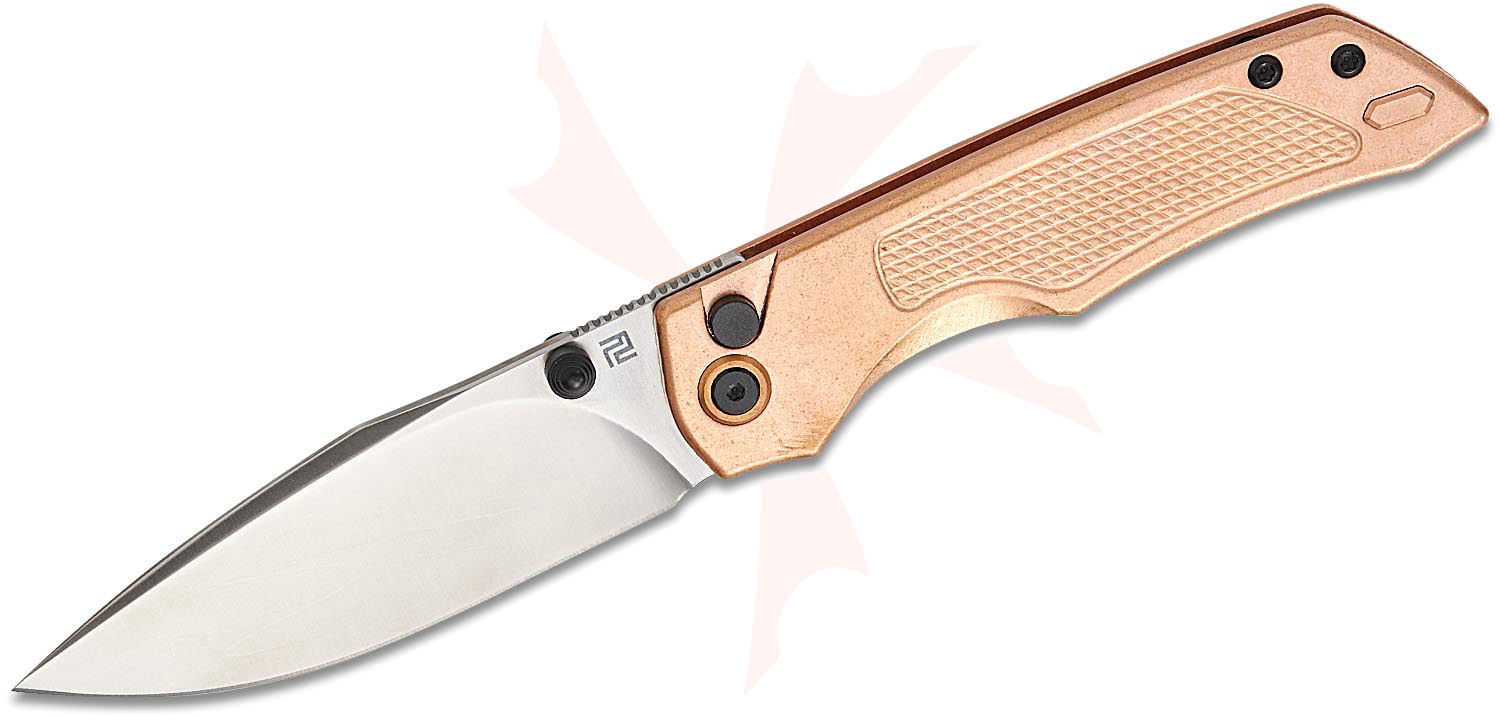 ArtisanCutlery Wizard Series Button Lock Folding Knife 3.47" CPM-S90V ...