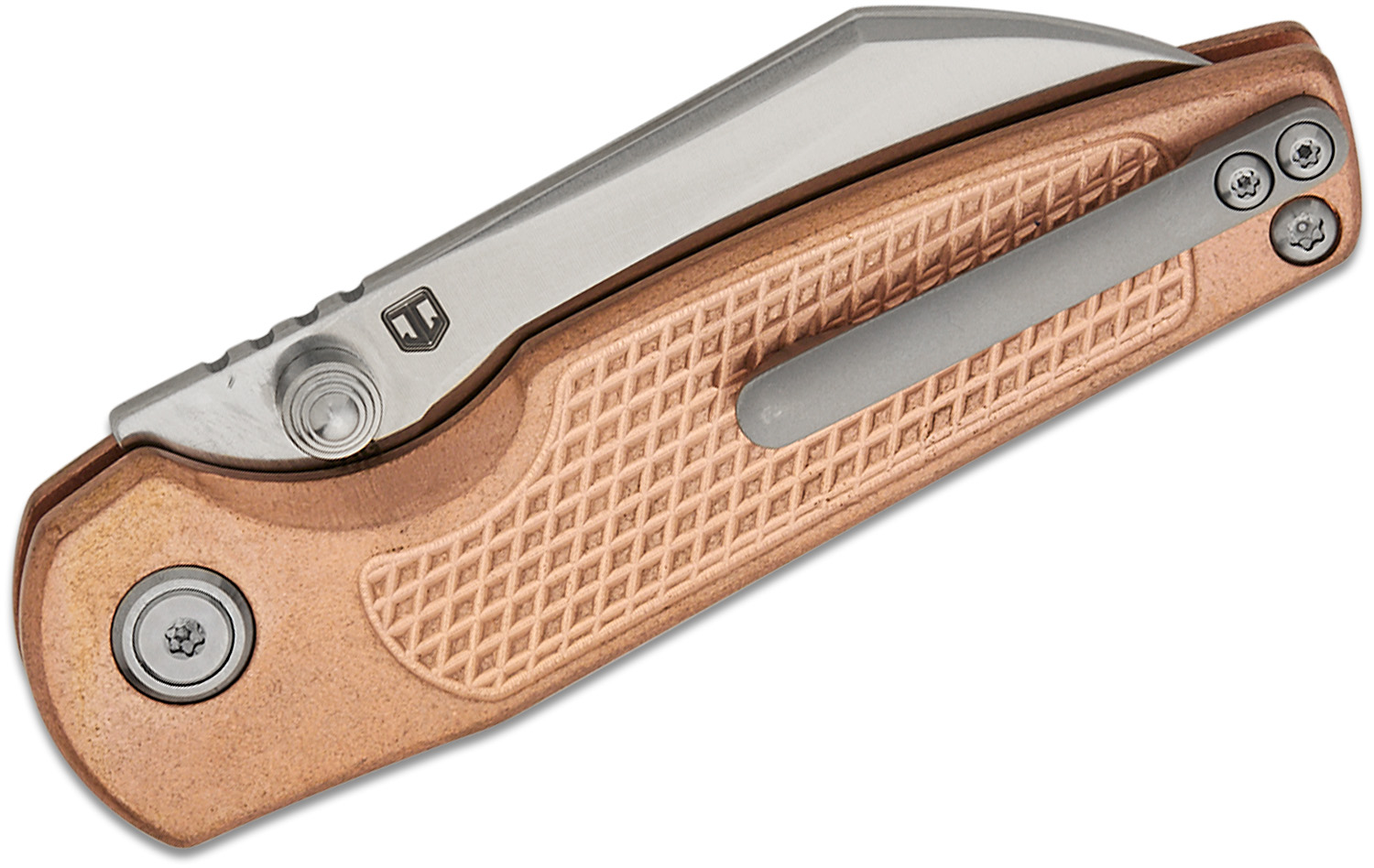 ArtisanCutlery Cleo Button Lock Folding Knife 2.54" CPM-S90V Sand ...