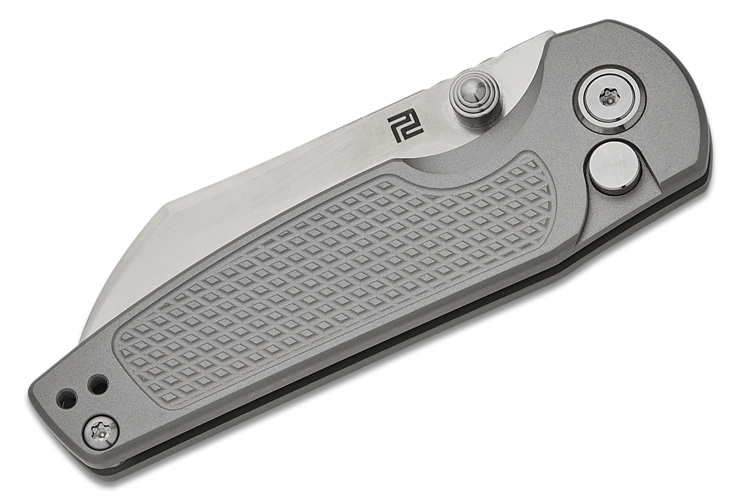 ArtisanCutlery Cleo Button Lock Folding Knife 2.54" CPM-S90V Sand ...