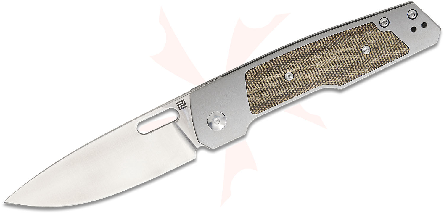 ArtisanCutlery The Gambit Rugged Rook Folding Knife 3.5" CPM-S90V Sand ...