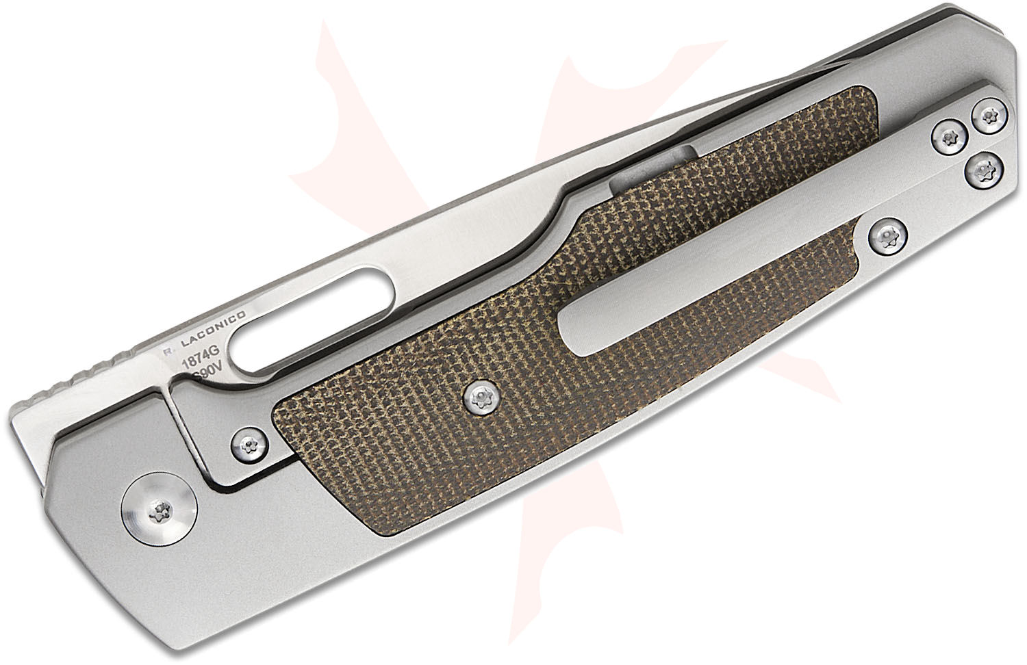 ArtisanCutlery The Gambit Rugged Rook Folding Knife 3.5" CPM-S90V Sand ...