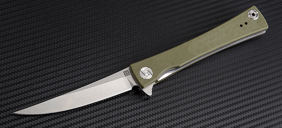 ArtisanCutlery S Waistline 1805P-GNF Flipper Knife 4.06" D2 Stonewashed ...