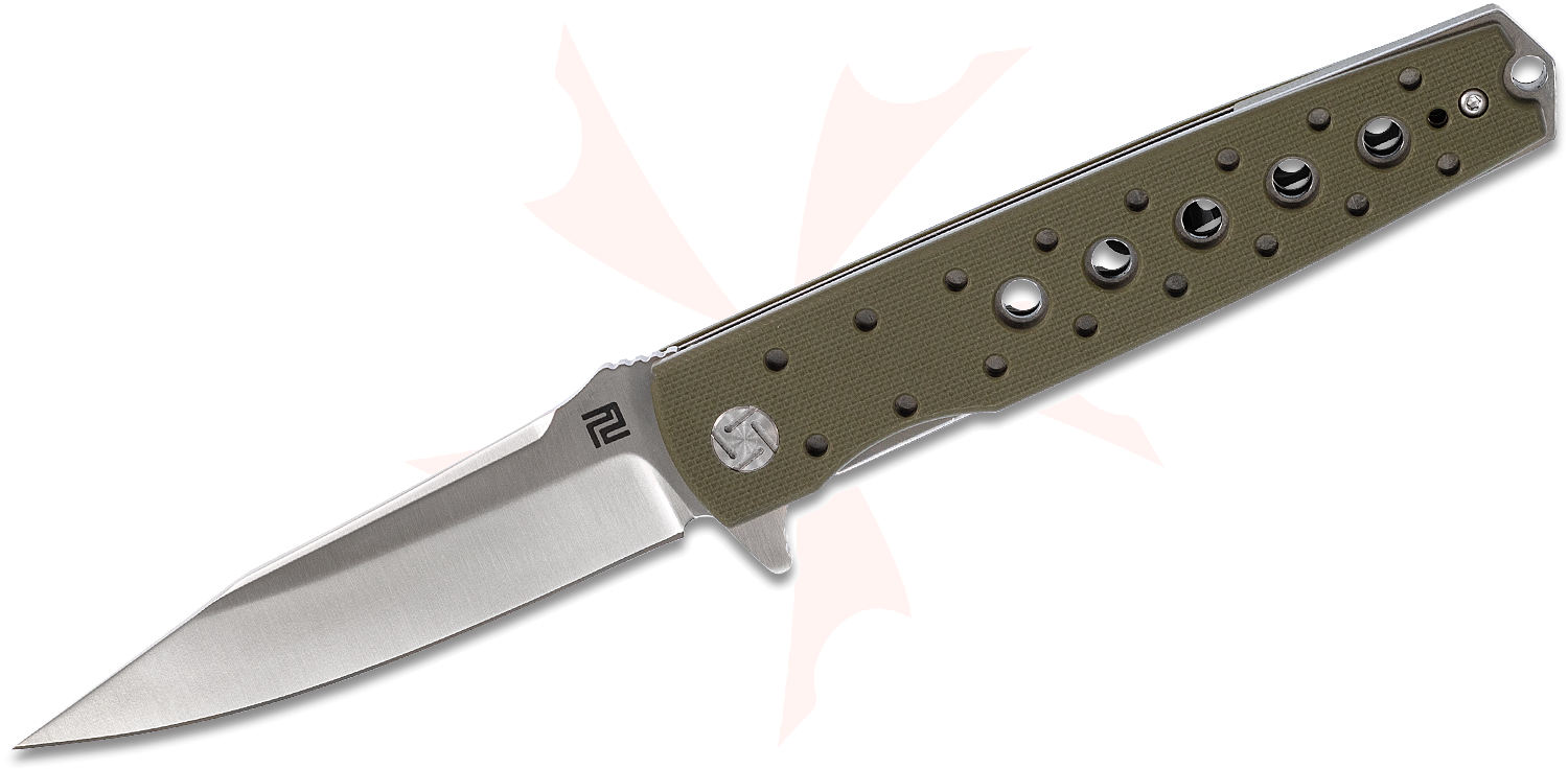 ArtisanCutlery Virginia 1807P-GNF Flipper Knife 3.94" D2 Satin Blade ...