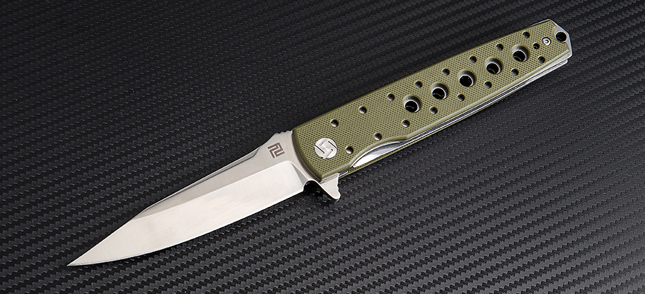 ArtisanCutlery Virginia 1807P-GNF Flipper Knife 3.94" D2 Satin Blade ...