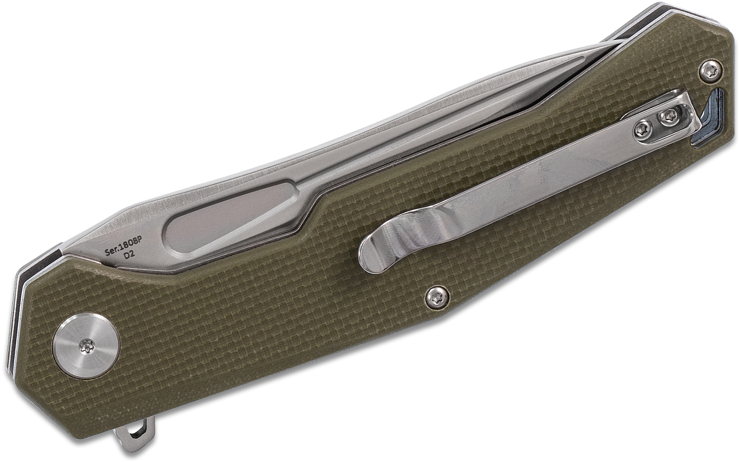 ArtisanCutlery Zumwalt 1808P-GNF Flipper Knife 3.88" Satin D2 Drop ...