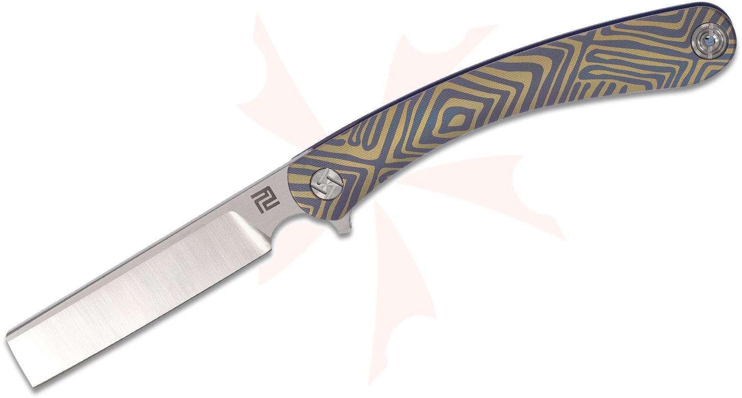 ArtisanCutlery Orthodox Flipper Knife 3.8" S35VN Satin Razor Blade ...