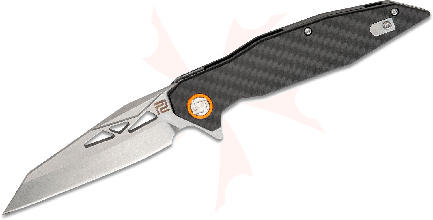 ArtisanCutlery Cygnus Flipper Knife 3.625" Stonewashed D2 Reverse Tanto ...