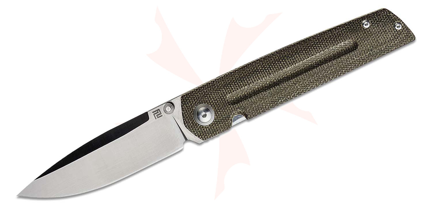 ArtisanCutlery Sirius Front Flipper Knife 3.54" S35VN Satin Drop Point ...