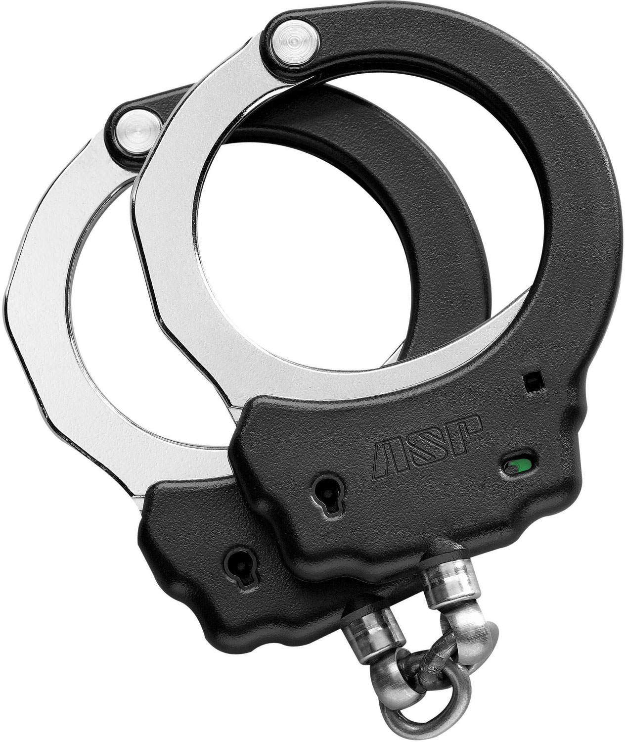 ASP Steel 3 Pawl Black Chain Handcuffs, Green, European - KnifeCenter ...