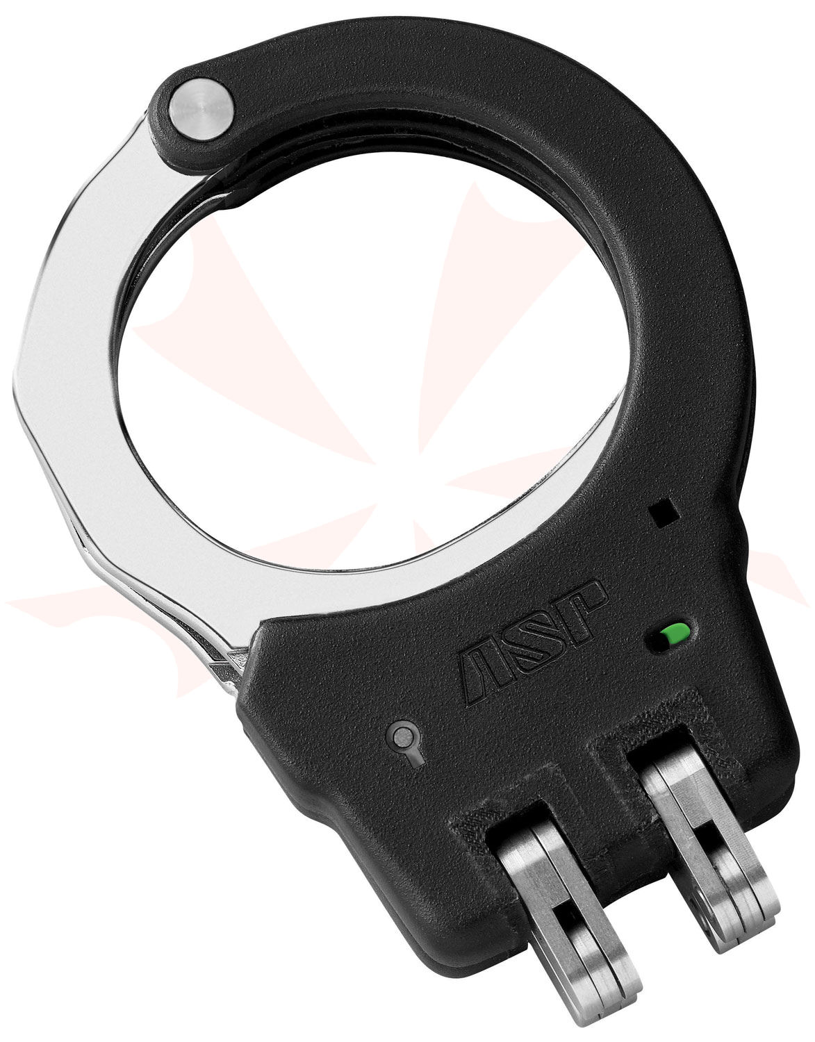 ASP Black Steel 3 Pawl Hinge Handcuffs, Green, European - KnifeCenter ...
