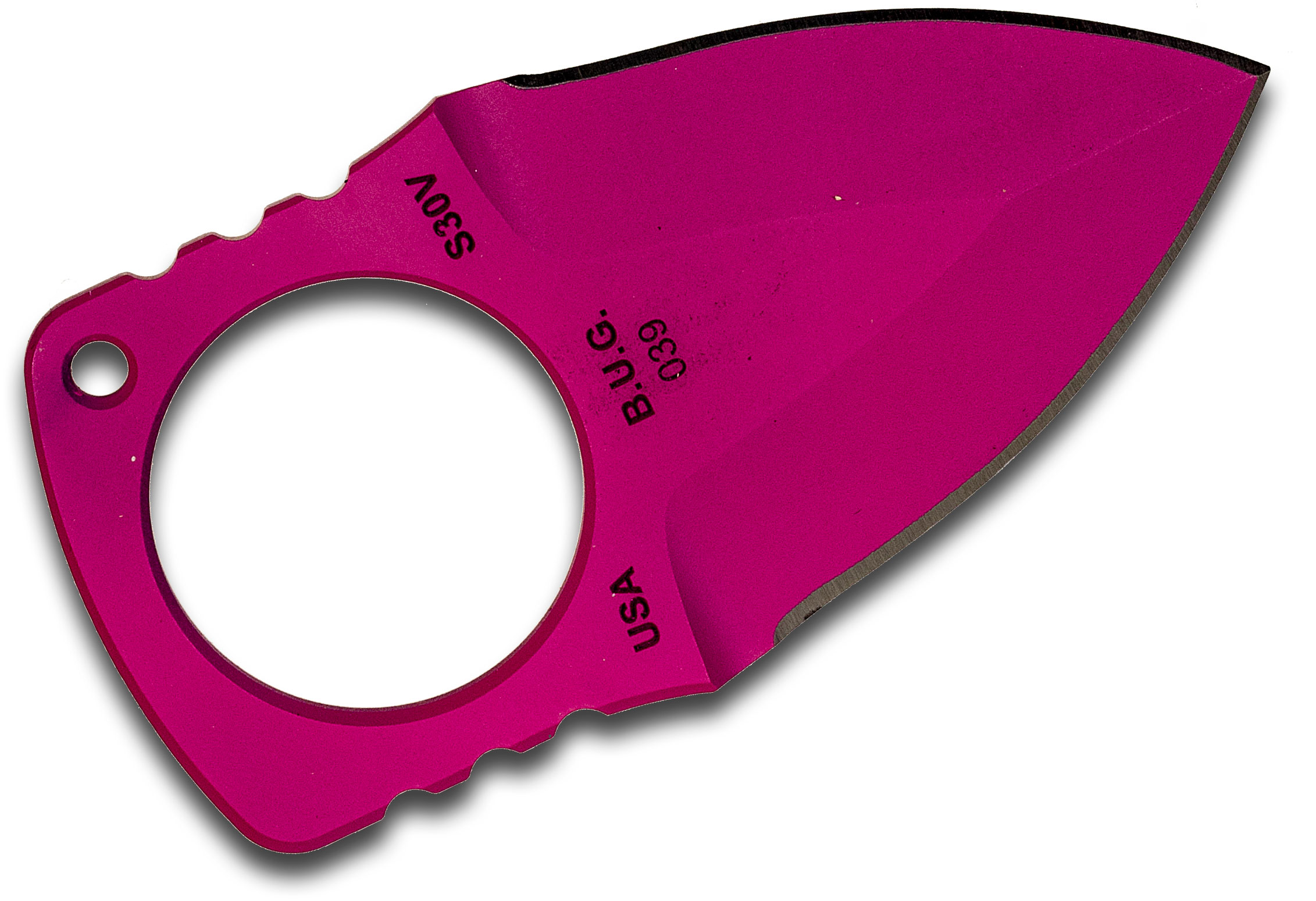 Atlas Dynamic Defense BUG Back-Up Guardian Ring Knife 1.625" Pink S30V ...