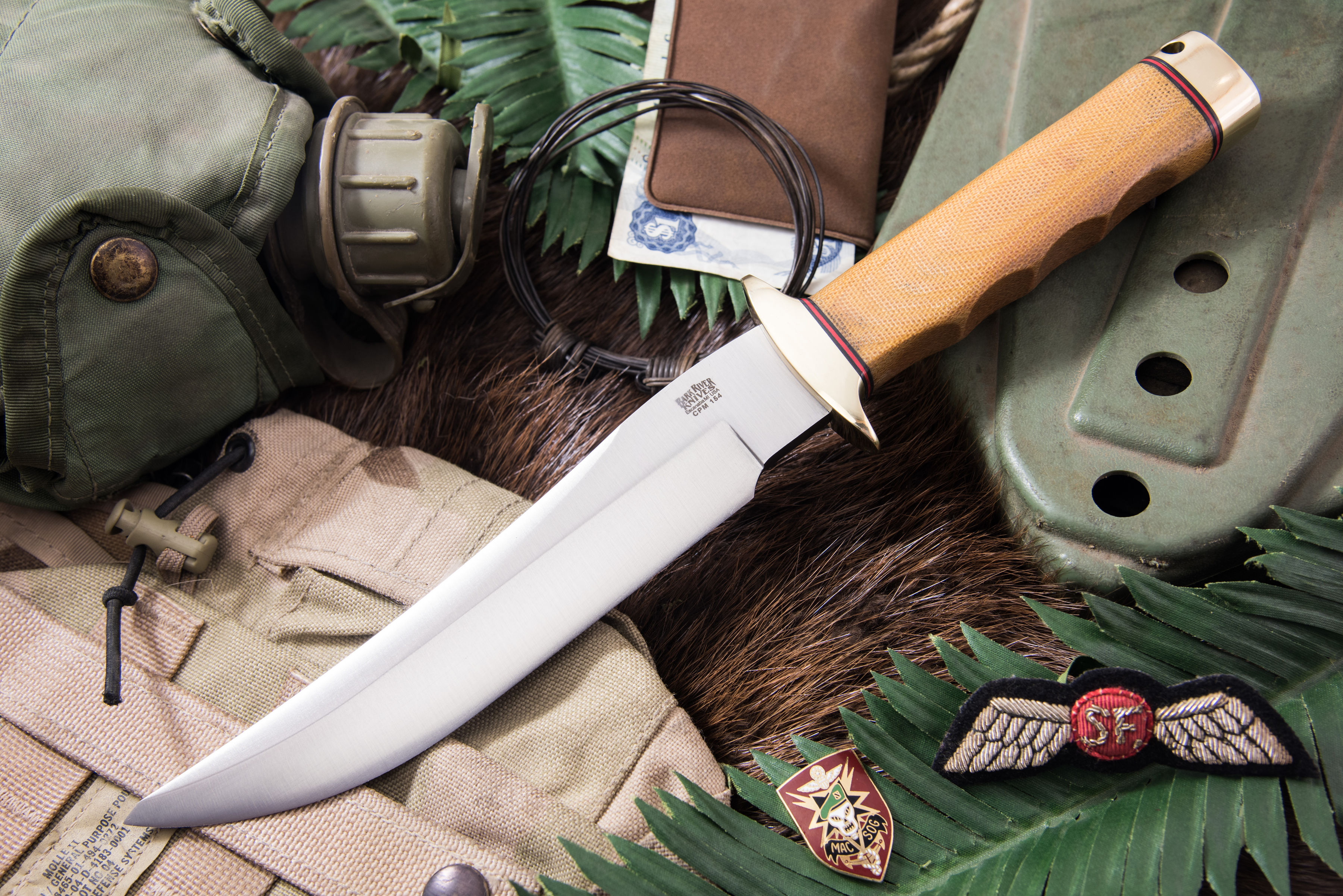 Bark River Knives MACV SOG Recondo Fixed Blade Knife 7.125" CPM-154 ...