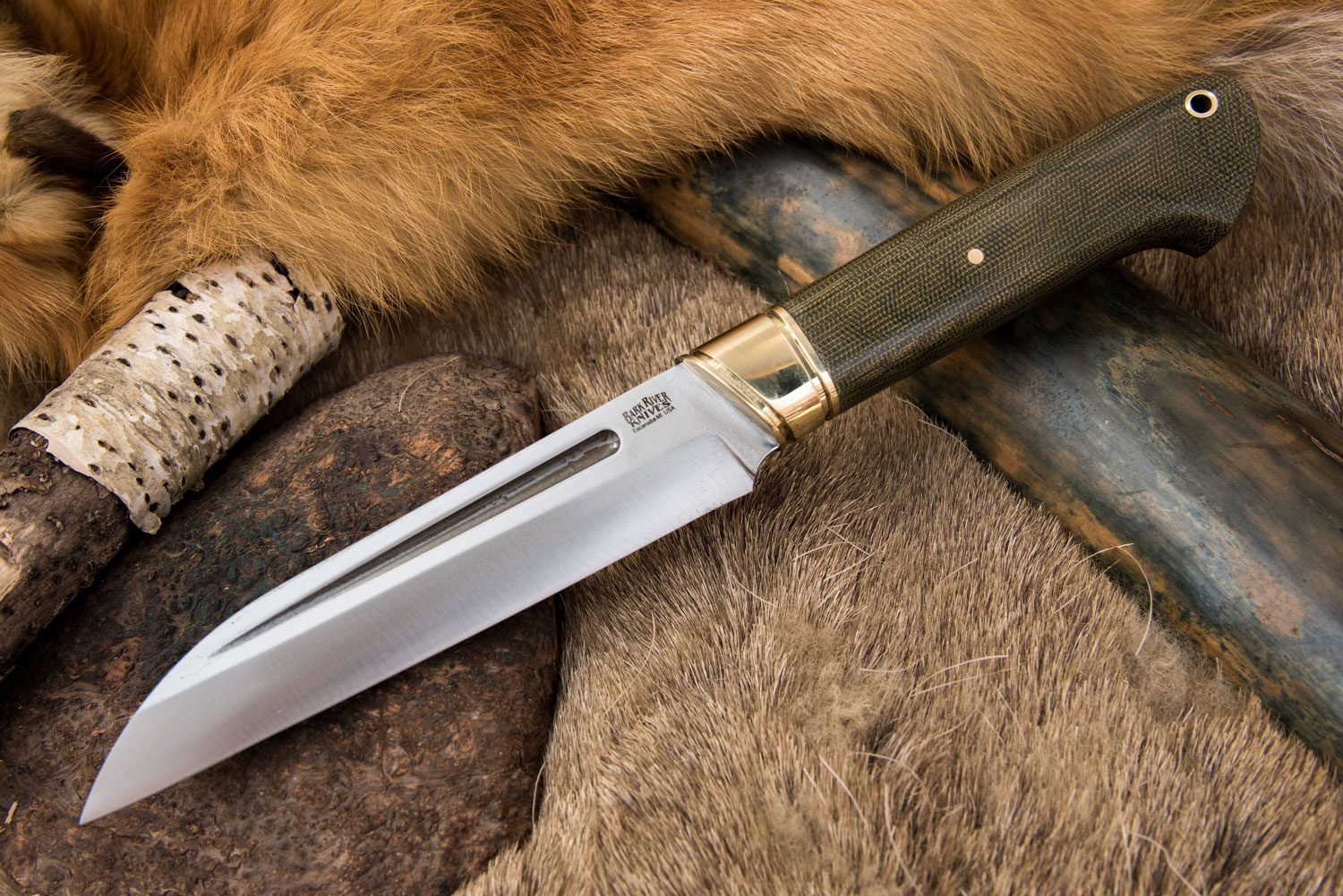 Bark River Knives Dan Tope Hauk Fixed 5.78" A2 Tool Steel Blade, Green ...