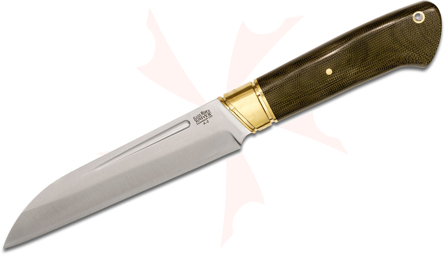 Bark River Knives Dan Tope Hauk Fixed 5.78" A2 Tool Steel Blade, Green ...