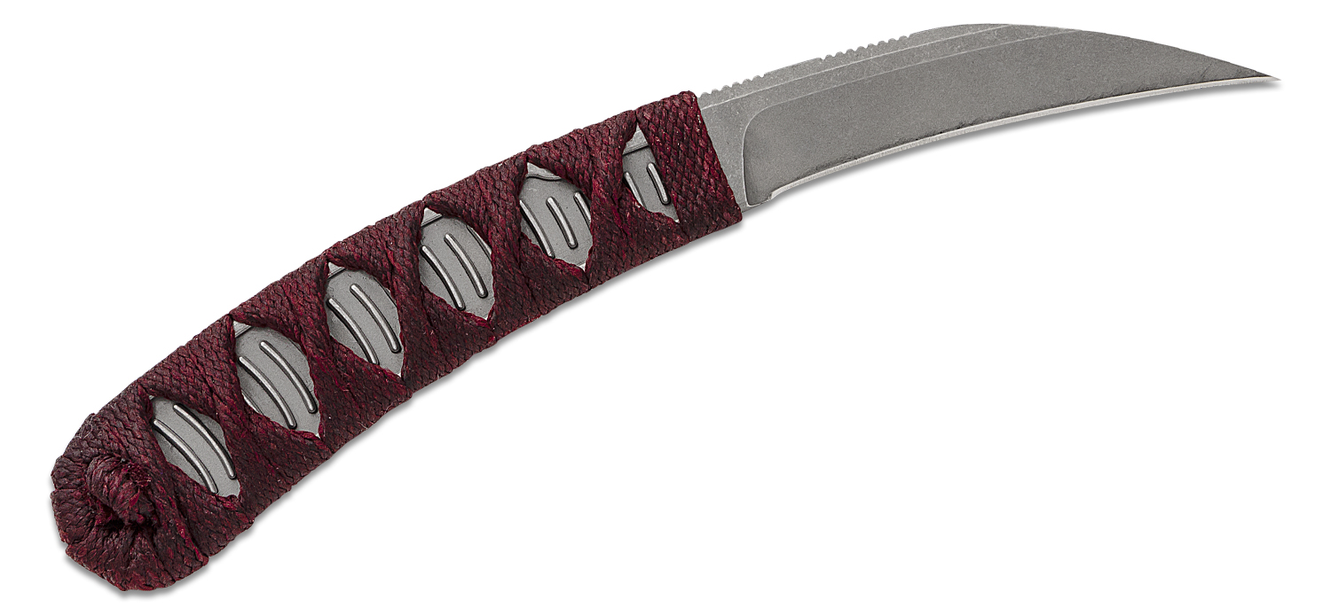 Bastinelli Creations Feather Fixed Blade Knife 3" D2 Stonewashed Blade ...