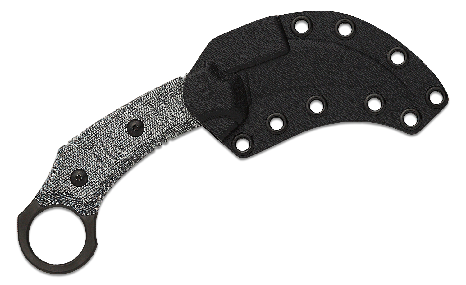 Bastinelli Creations Fury Karambit Fixed Blade Knife 2.6" M390 Black ...