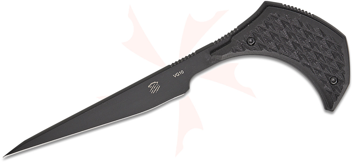 Bastinelli Creations Gambler Push Dagger 3.25" VG-10 Black PVD Chisel ...