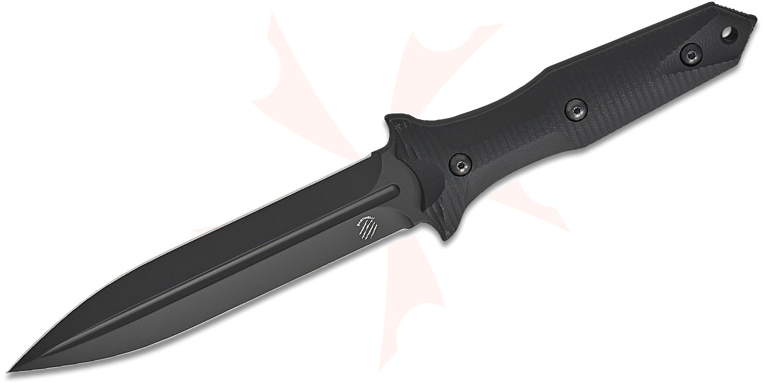 Bastinelli Creations Grozo Fixed Blade Knife 6" N690 Black PVD Plain ...