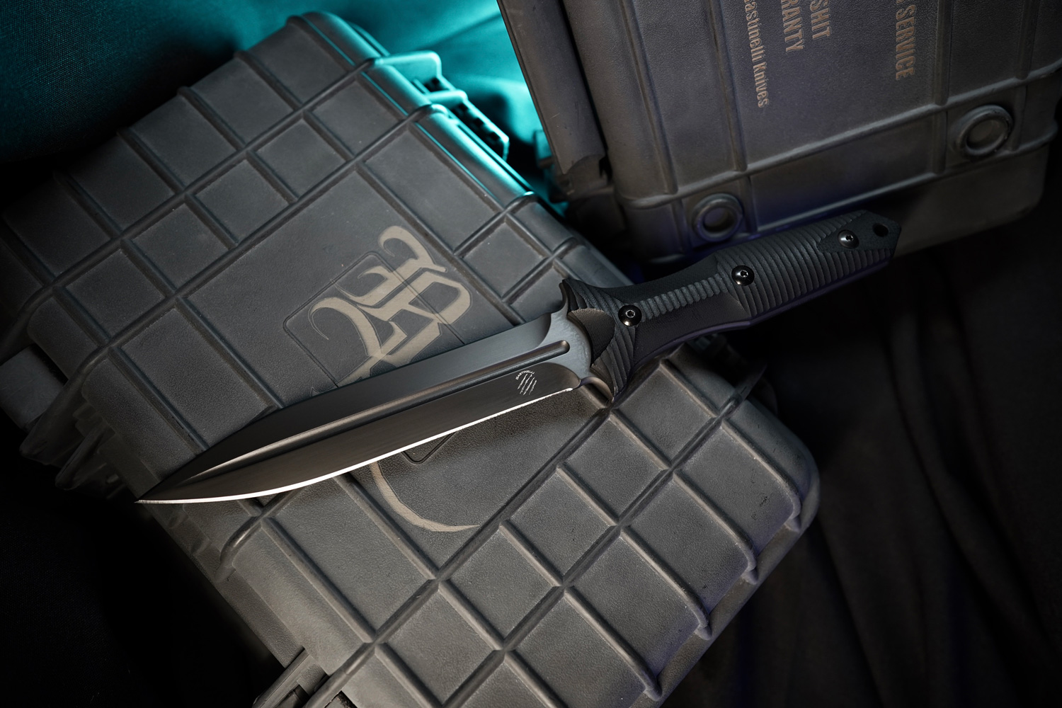 Bastinelli Creations Grozo Fixed Blade Knife 6" N690 Black PVD Plain ...