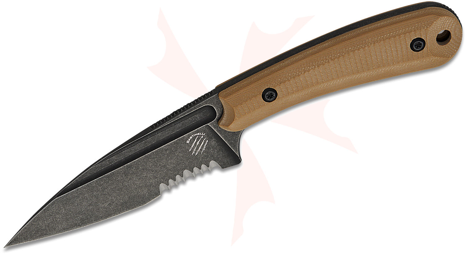 Bastinelli Creations Sin Fixed Blade Knife 3.5" N690Co Black ...