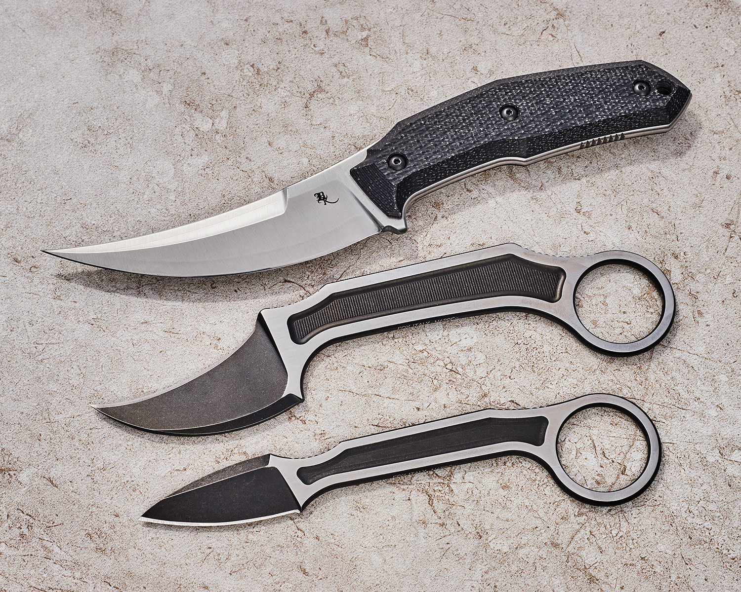 Bastinelli Creations Doug Marcaida Spade Fixed Blade Neck Knife 1.75 ...