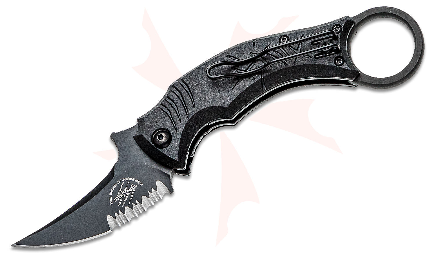 Bastinelli Creations Doug Marcaida Mako Folding Knife 2.6" Black PVD ...