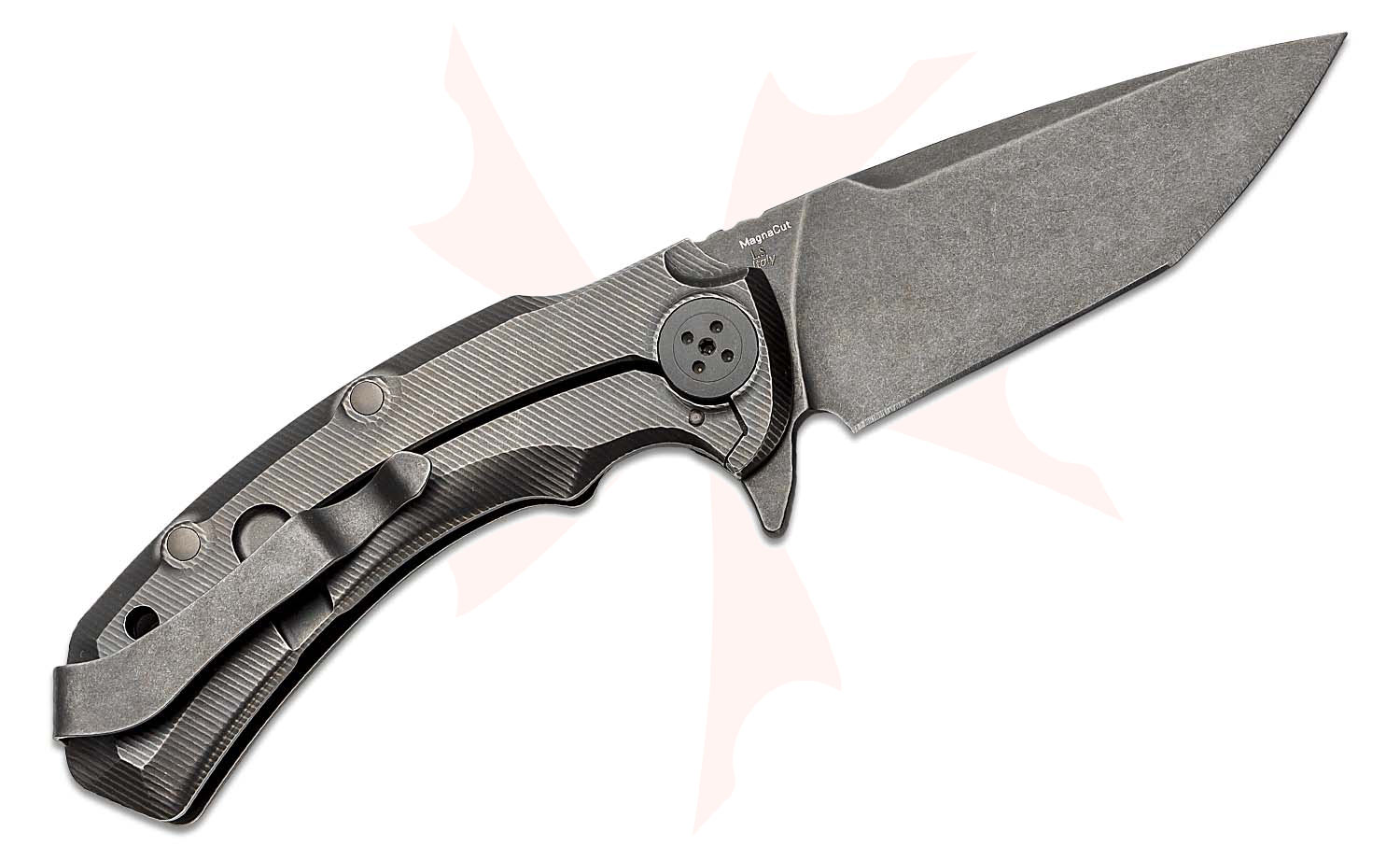 Bastinelli Creations Safe IKBS Frame Lock Flipper Knife 3.625" Black PVD Stonewashed MagnaCut ...