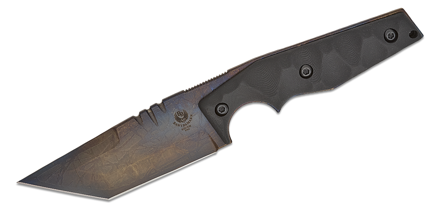 Bawidamann Blades Gunner SP Fixed Blade Knife 4.25" CPM-S35VN Acid ...