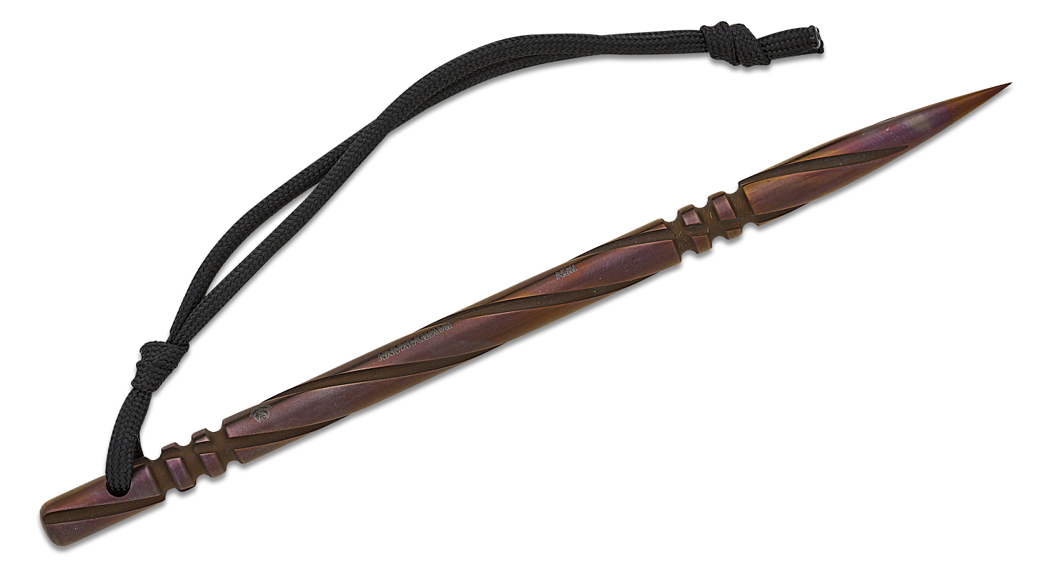 Bawidamann Blades Helix NAL Bronze Titanium Spike 8" Overall, Kydex ...