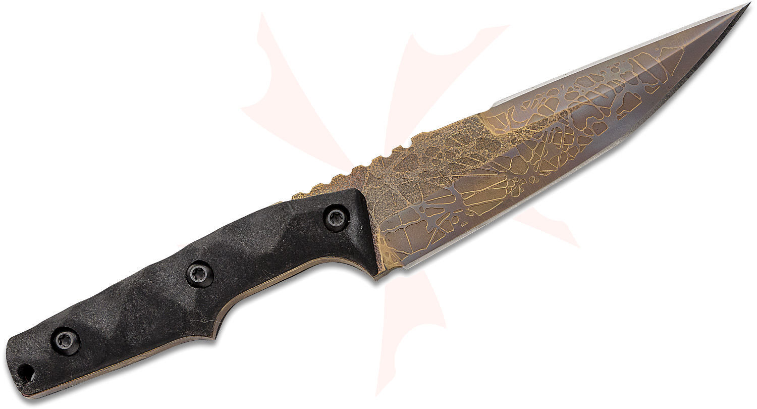 Bawidamann Blades Custom Fixed Blade Knife 5" CPM-3V Acid Etched ...