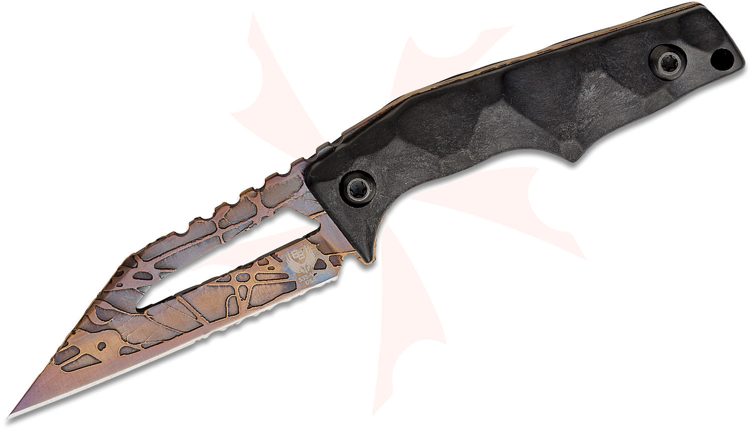 Bawidamann Blades Stark V2 Fixed Blade Knife 3.25" CPM-S35VN Acid ...