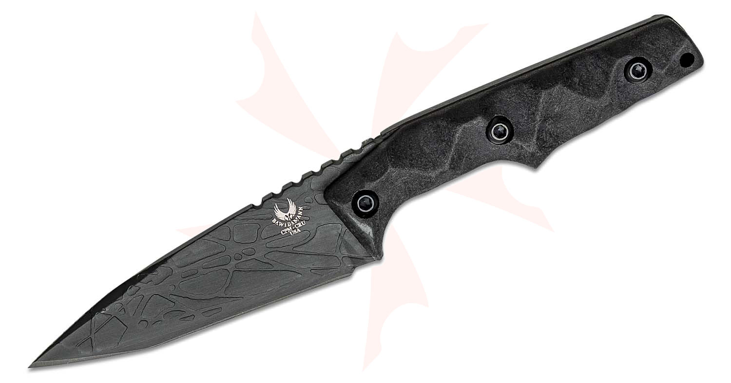 Bawidamann Blades Thick Huginn Fixed Blade Knife 3.75" CPM-CruWear Acid ...