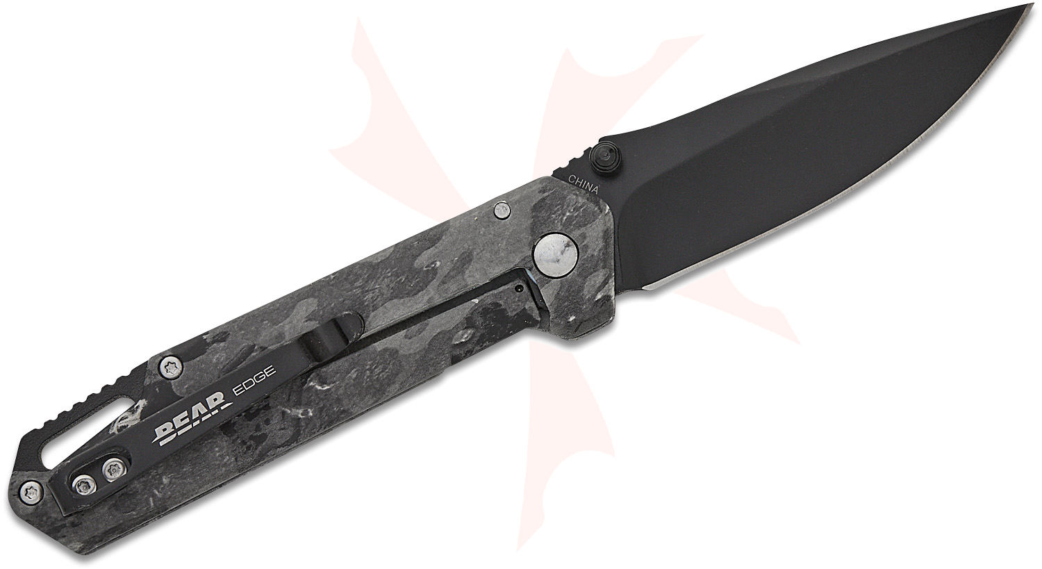 Bear & Son Bear Edge Brisk 3.0 Folding Knife 2.88" 440 Black Drop Point ...