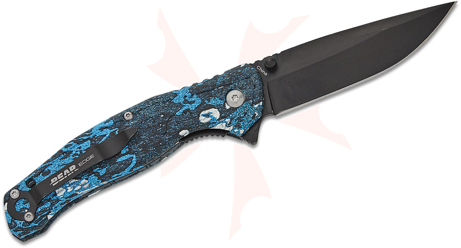 Bear & Son Bear Edge Brisk 2.0 Sideliner Flipper Knife 3.13" 440 Black ...
